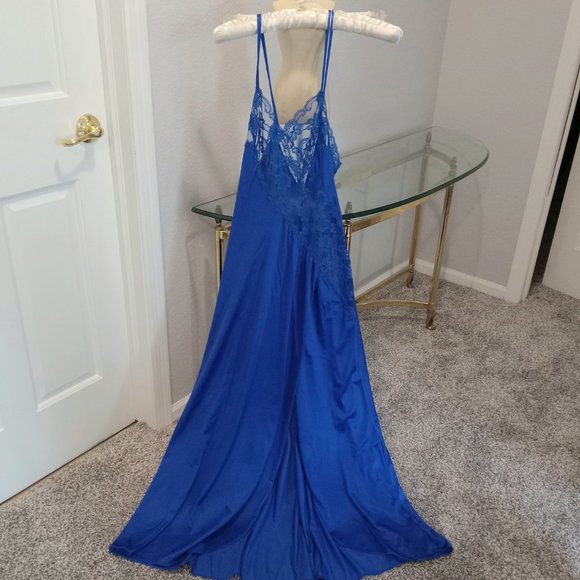 Val Mode | Intimates & Sleepwear | Val Mode Royal Blue Lace Negligee ...